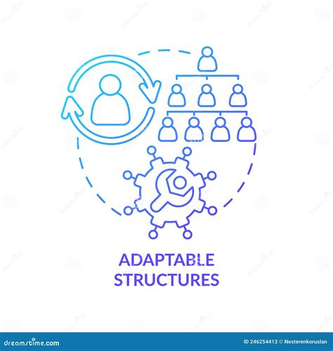 Adaptable Structures Blue Gradient Concept Icon Stock Vector Illustration Of Market Adaptive