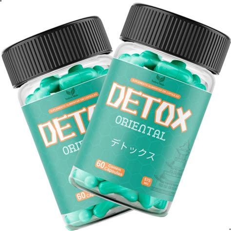 Kit 2 Detox Oriental 60 Cps Com Nota Fiscal Suplemento Natural Detox