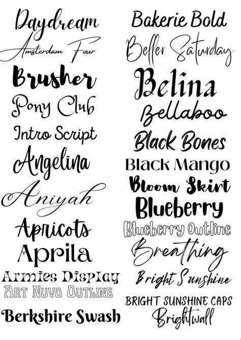 Different Handwriting Styles For Tattoos