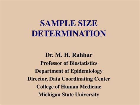 Ppt Sample Size Determination Powerpoint Presentation Free Download