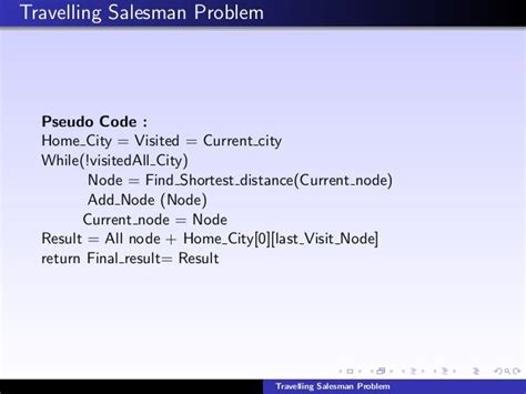 Travelling Salesman Problemtsp
