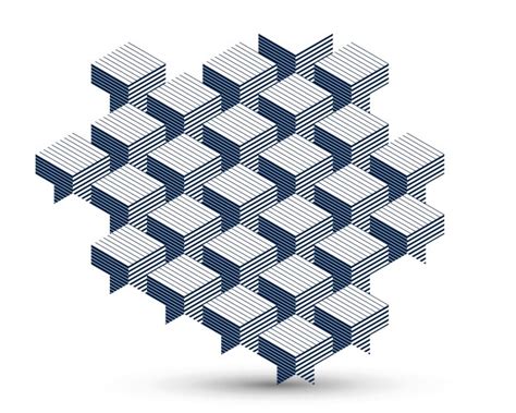 Isometric 3d Cubes Abstract Background Geometric Vector Image