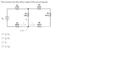 Solved The Current Through Node 2 Is Node 1 Node 2 R1 1k R2