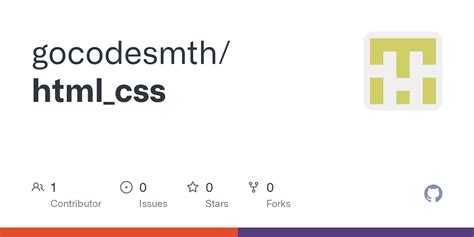 GitHub Gocodesmth Html Css