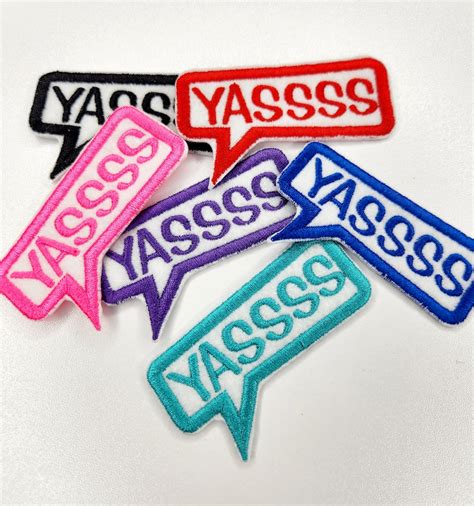 Yasss Iron On Patch Bubble Quote Patch Urban Talk Patch Etsy