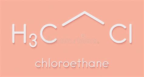 Chloroethane Ethyl Chloride Local Anesthetic Molecule Skeletal Formula