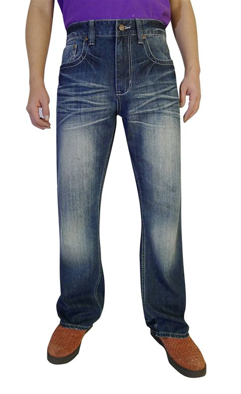 Flypaper Mens Bootcut Fit Fashion Denim Jeans Medium Blue Sandblasted