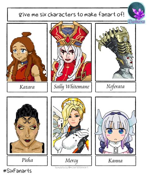 Sixfanarts By Dameracrystmon On Deviantart