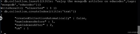 分布式数据库nosql五——mongodb 之滴滴、摩拜都在用的索引 Csdn博客