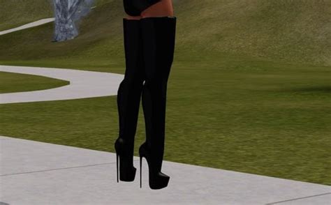 Remesh Impossiblebootsvictoire Thigh High Platform The Sims 3 Loverslab
