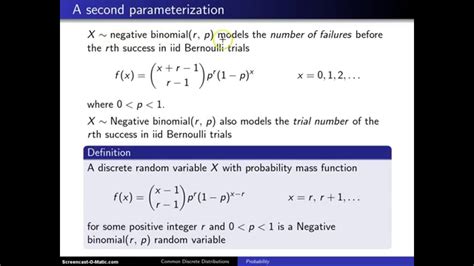 Negative Binomial Distribution Youtube