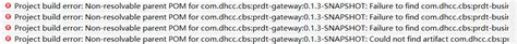 Project Build Error Non Resolvable Parent Pom For Csdn