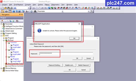 Unlock Password Gx Works2 Function Block And Pou Program Plc