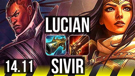 LUCIAN Nami Vs SIVIR Pyke ADC Rank 3 Lucian Dominating Rank