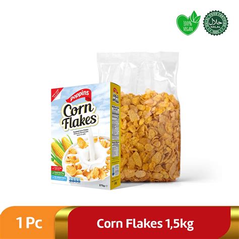 Jual Poppins Corn Flakes Cereal 1 5kg Sereal Jagung Vegan Shopee