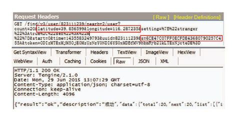 intercepted request and response of mitalk download scientific diagram