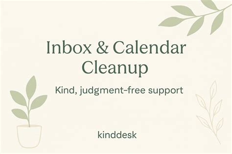 Organize Your Inbox And Calendar With Calm And Care By Kinddesk Fiverr