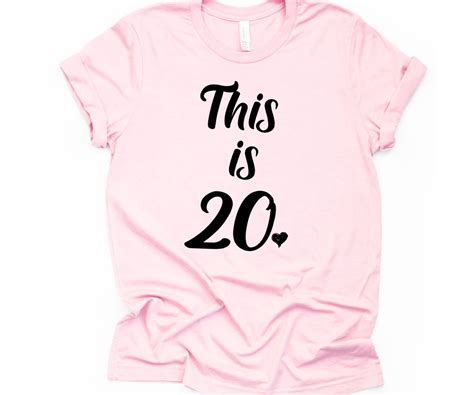 This Is 20 Birthday Shirt 20th Birthday T Shirt For Woman Birthday 20