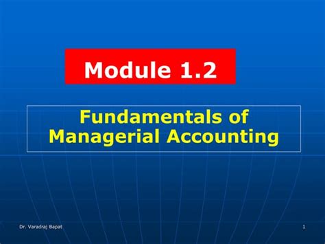 Fundamentals Of Managerial Accounting Ppt