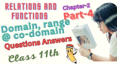 Relations And Functions Part 4 Class 11th Chapter 2 Range Domain