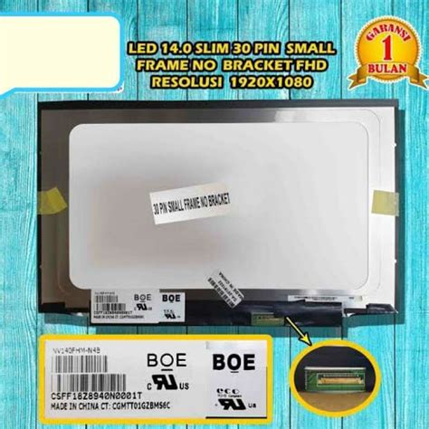 Promo Lcd Led 14 0 Slim 30pin Small Frame No Baut Full Hd 1920x1080 Diskon 23 Di Seller