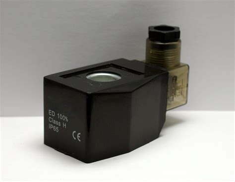 2p series 220v ac solenoid valve coil with din connector led wic valve