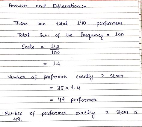 Solved The Data In The Figure Below Represents The Number Of Stars
