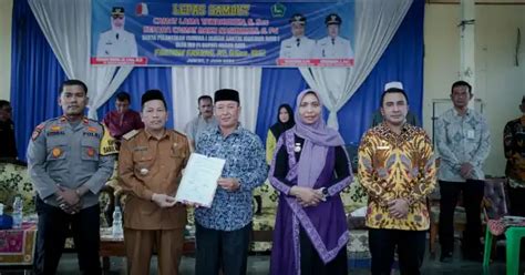 Lepas Sambut Jabatan Camat Darul Makmur Pj Bupati Fitriany Harapkan
