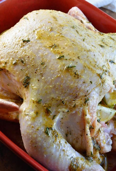 Oven Roasted Chicken Recipe With Lemon And Rosemary