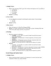 System Design & Analysis Quiz: Concepts and Principles | Course Hero