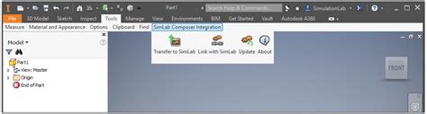 Simlab D Products Simlab Composer Integration With Inventor