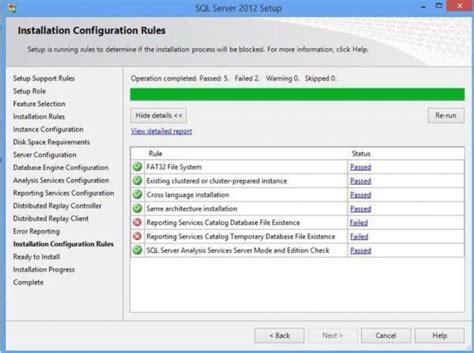 Sql Server Fix Rule Reporting Services Catalog Database File Existence Failed Sql