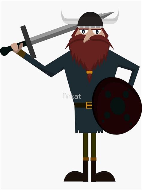 Cute Viking Sticker By Linkat Redbubble