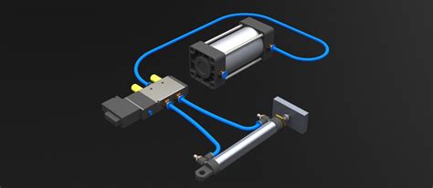 เขียนแบบ 3d จำลองระบบปั๊มลม นิวเมตริก [รับเขียนแบบ Solidworks ราคาถูก 091 8399 663 แบงก์