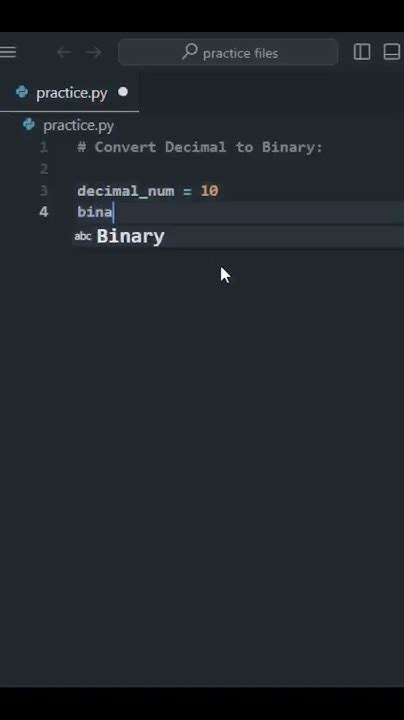 Convert Decimal To Binary Python Pythonprogrammingcoding