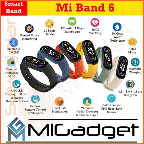 Jual Xiaomi Band 6 SmartBand 6 Smart Band 6 Smartwatch Shopee Indonesia