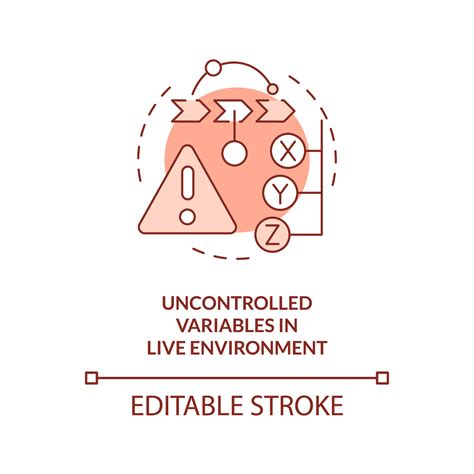 uncontrolled variables in live environment red concept icon release management issue abstract