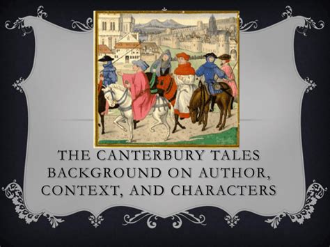Canterbury Tales Intro Powerpoint