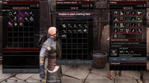 Armor Sets Not Crafting Playstation Bug Reports Funcom Forums