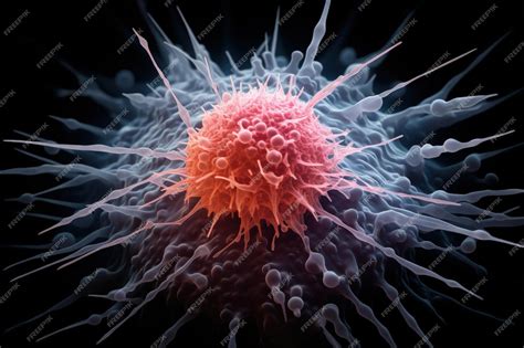 Premium Ai Image Cancer Visualized Under A Microscope