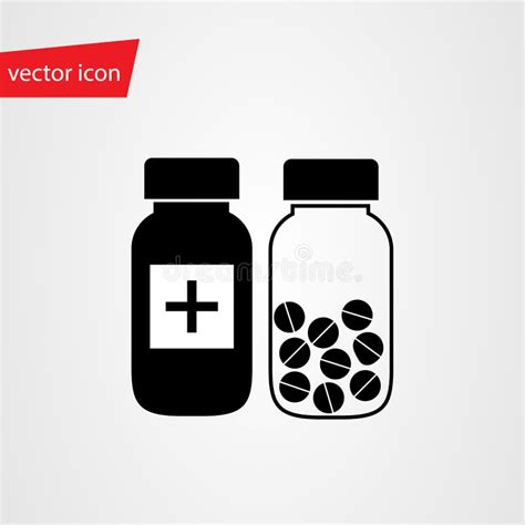 Pillen Flessen Medicijnen En Tekenfilm Vector Illustratie