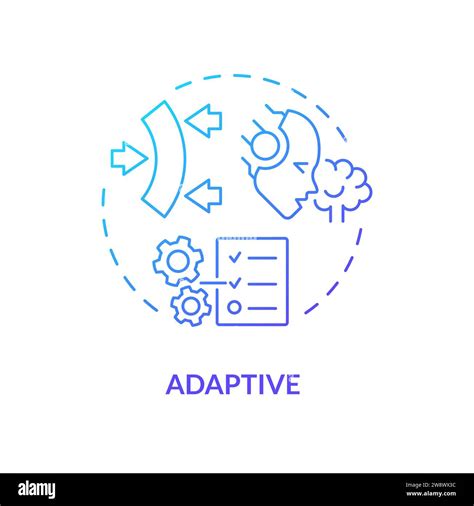 Thin Line Simple Gradient Adaptive Icon Concept Stock Vector Image
