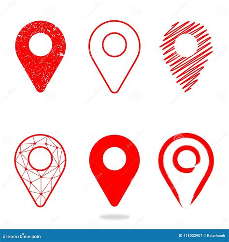 Пакет значка Geolocation Комплект Geolocation подписывает внутри