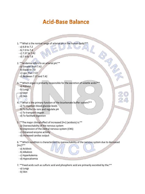 Acid Base Pdf Buffer Solution Bicarbonate