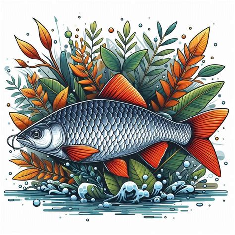 Premium Vector Roach Fish Vector Cartoon Illustration