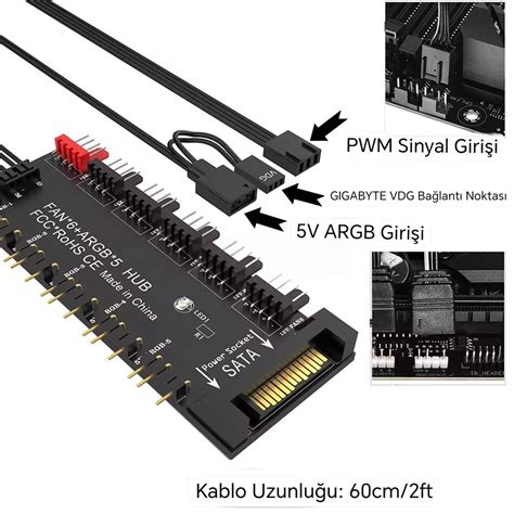 Argb 5V 3 Pin + Pwm 12V 4 Pin Fan Çoklayıcı Fiyatı