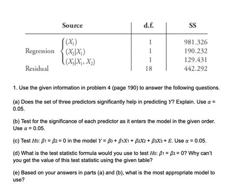 Solved 1 Use The Given Information In Problem 4 Page 190
