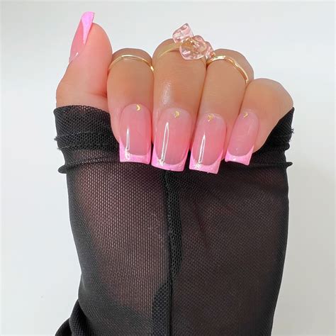 Pink Tip Nails