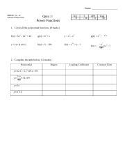 Quiz Power Functions Identify Polynomials And Complete Course Hero