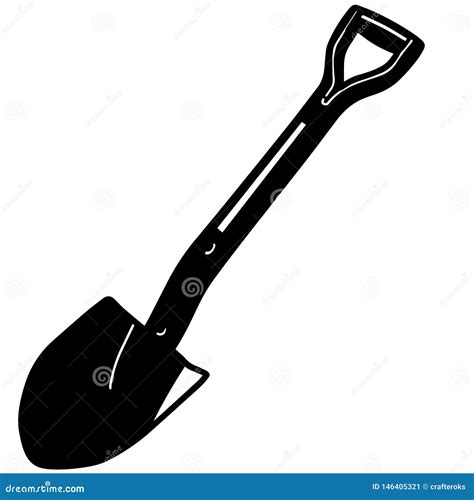 Ejemplo Del Vector Eps De La Pala Por Los Crafteroks Stock De